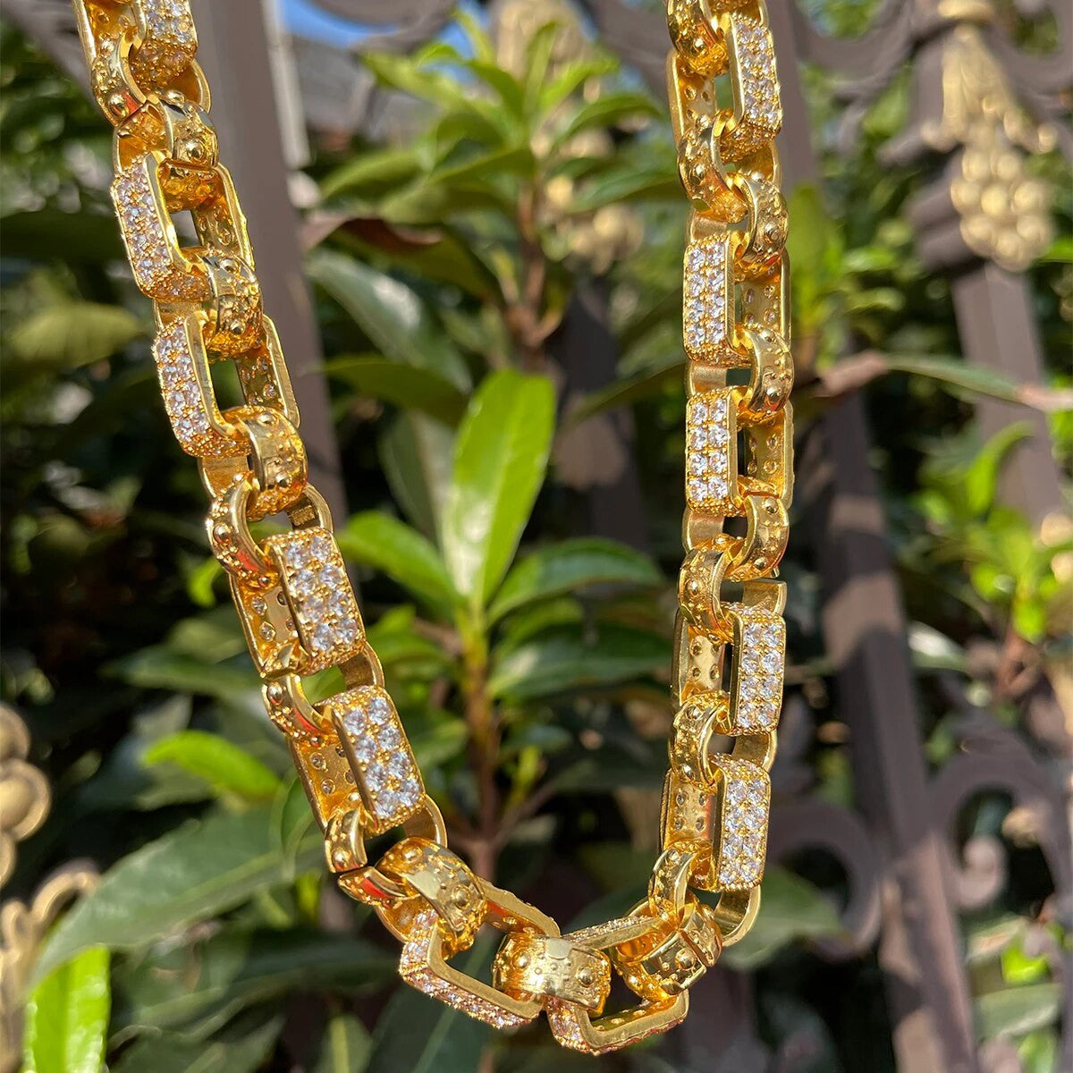 IceShackle | Double Row Iced 14mm Shackle Link Blinged Out Chain Neckl ...