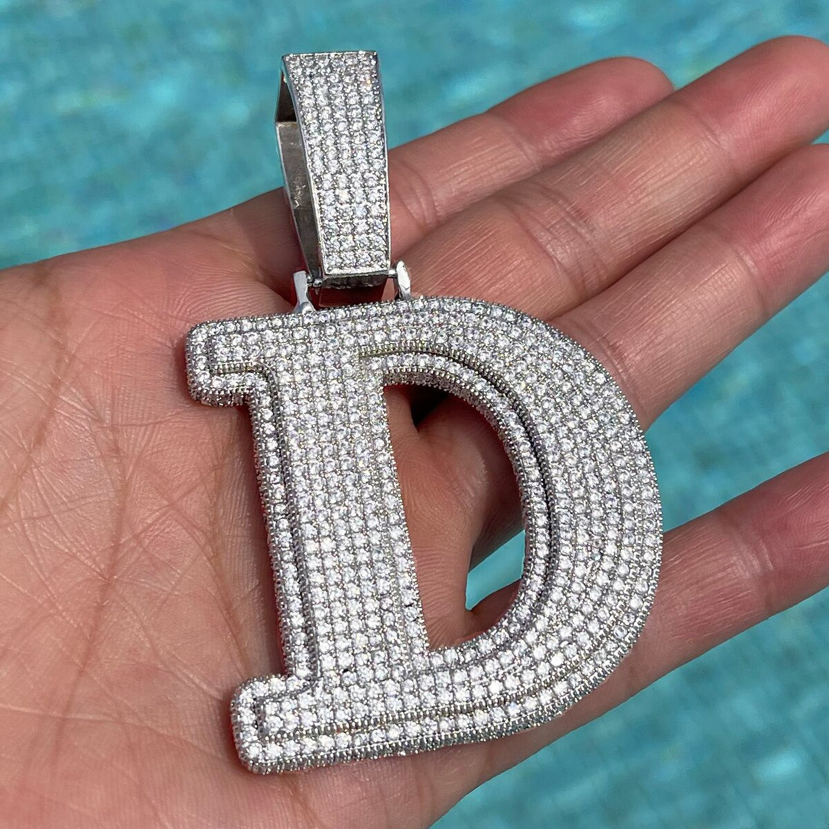 FrostFlex | Iced Blinged Out Double Layer Custom Ice Initial Hip Hop P ...
