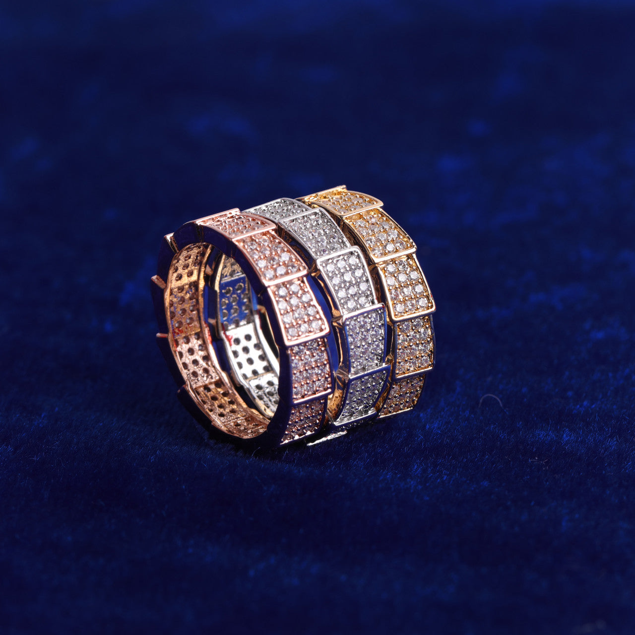 Level Up | Mens 5A VVS Diamond Prong Set 24k Gold Silver Rose Hip Hop ...