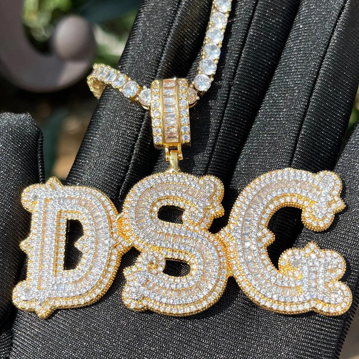 Graffiti Ice | Custom Made Name Plate Hip Hop Chain Necklace | Bling Jewelz