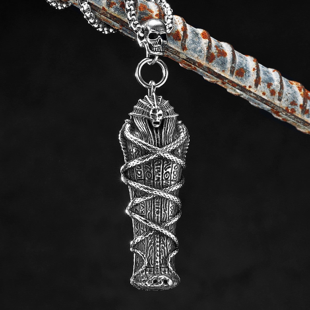 The Pharaoh | African No Fade Stainless Steel Egyptian Mummy Tomb Pend ...