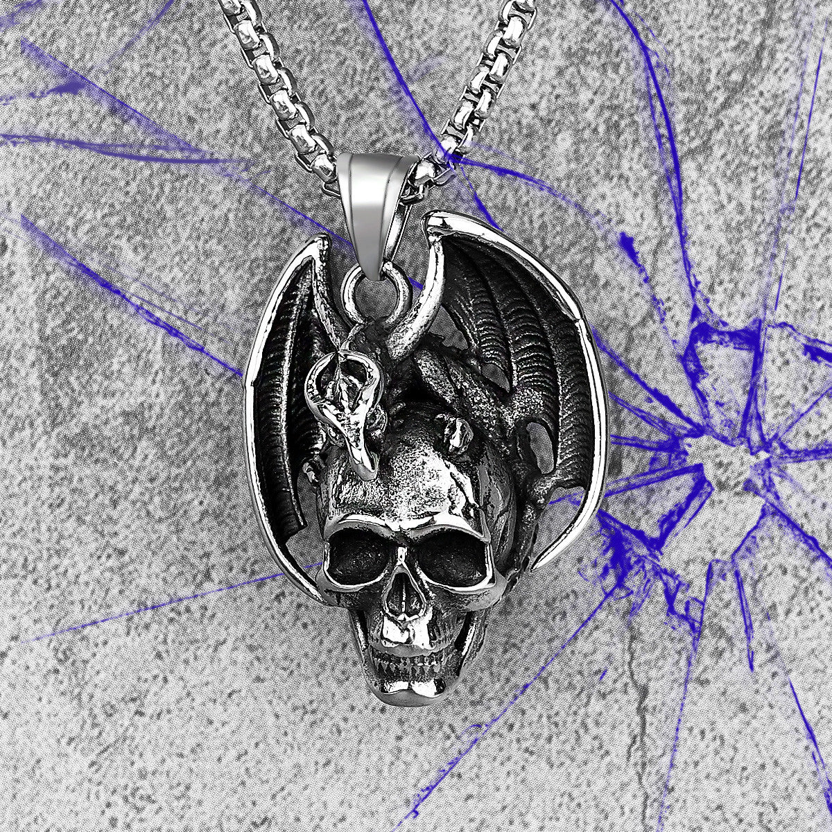 Demon Dragon | 316L No Fade Stainless Steel Skull Street Wear Pendant ...
