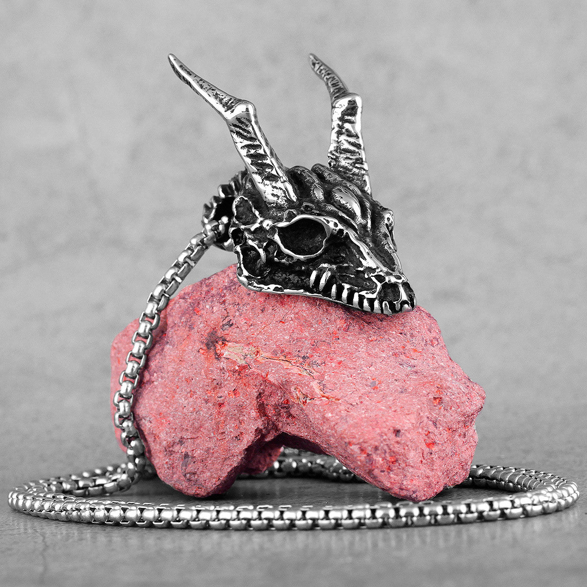 Stainless Steel No Fade Undead Dragon Mens Fashion Street Wear Chain N ...