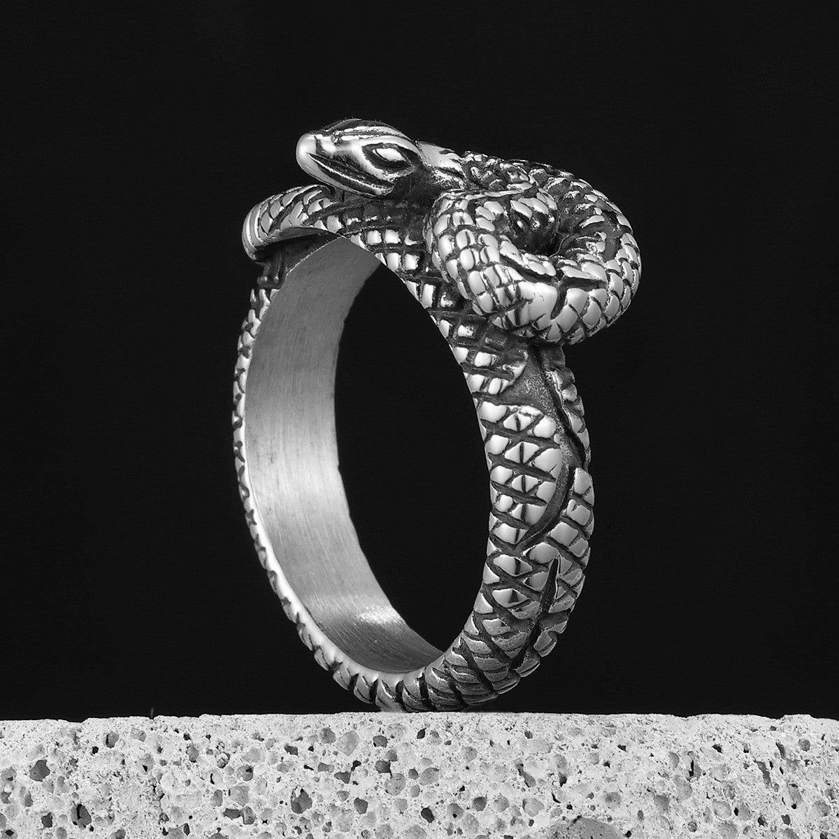Snake Collection ll | No Fade 316L Solid Stainless Steel Men Snake Rin ...