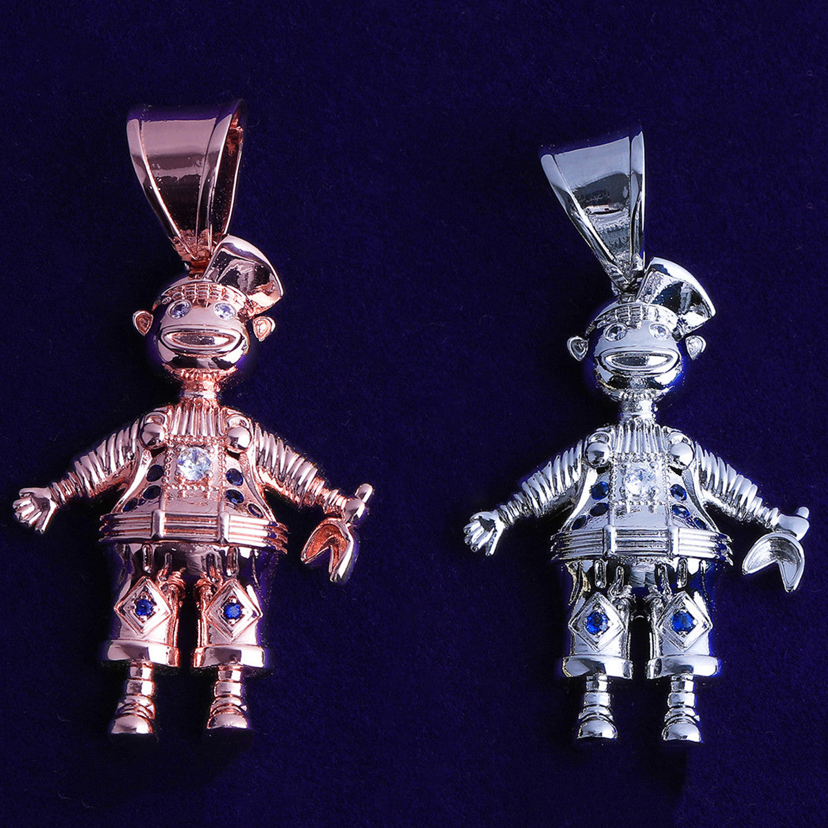 The Bot | VVS Diamond CZ Robot Boy Inspired Iced Blinged Out 3D Pendan ...